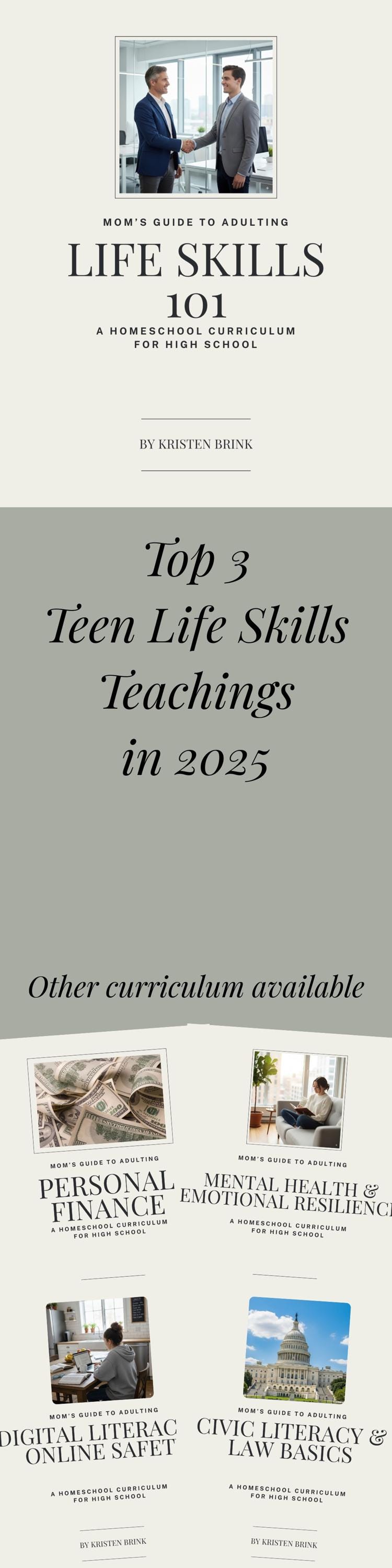 Life Skills Curriculum Homeschool Teen Elective Semester Course High ...