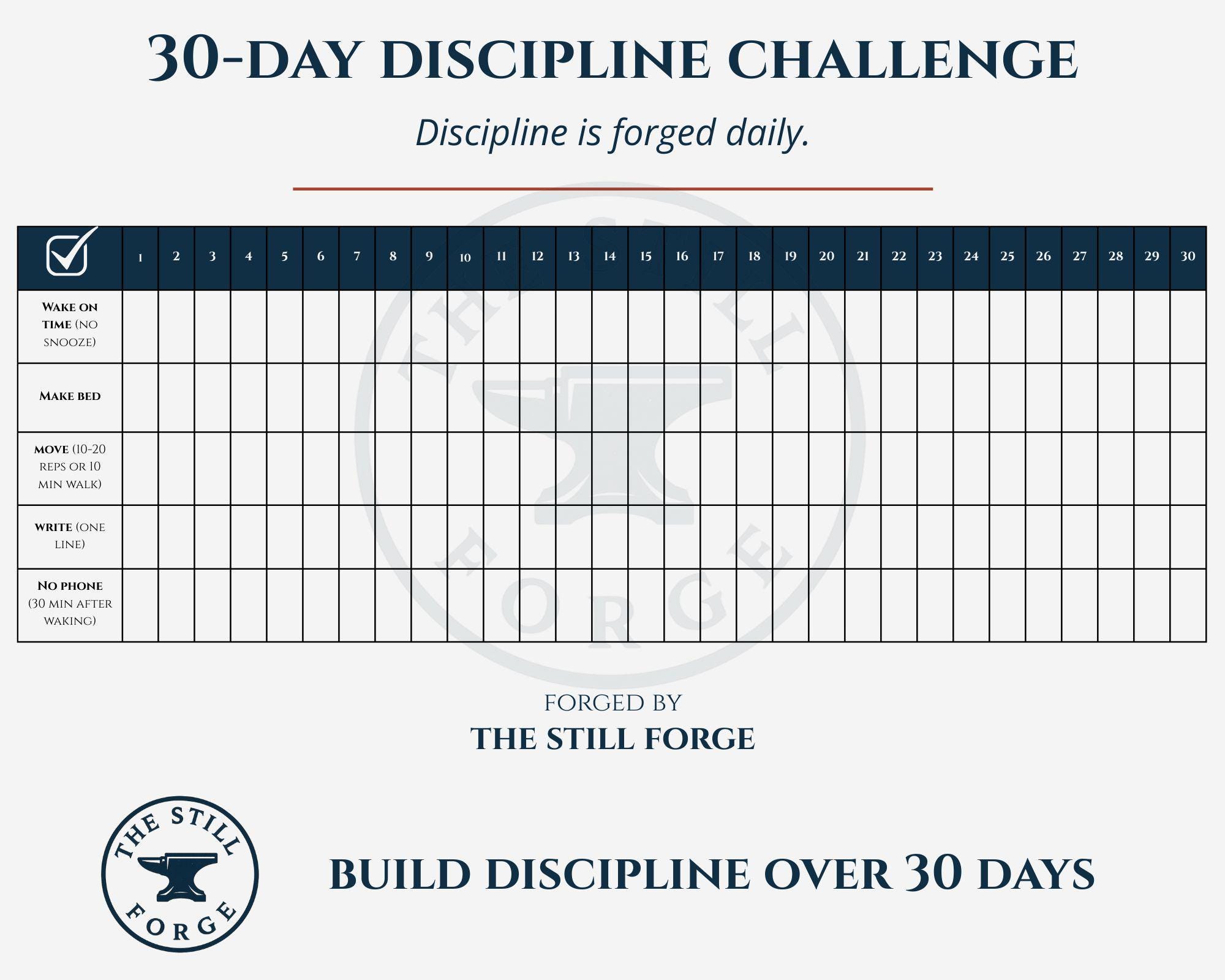 Discipline Planner Bundle: Habit Tracker, Weekly Plan, 30-day Challenge ...