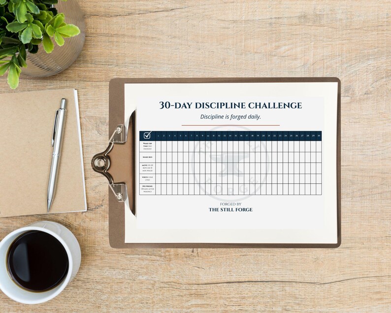 Discipline Planner Bundle: Habit Tracker, Weekly Plan, 30-day Challenge ...