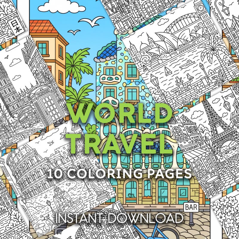Istanbul Coloring Pages - Etsy