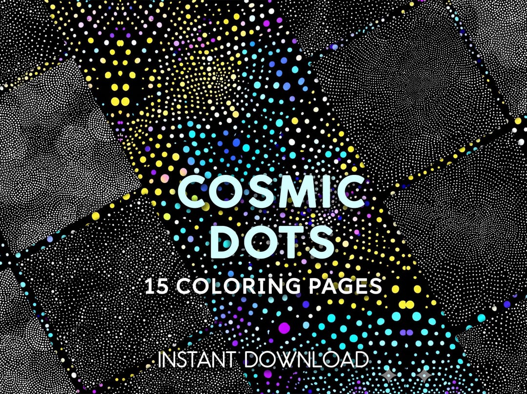 Cosmic Dots Coloring Pages | Abstract Dot Art & Meditative Patterns ...