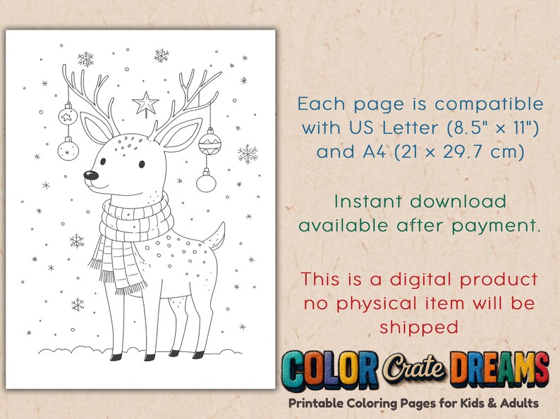 20 Christmas Coloring Pages for Kids | Santa, Snowman, Elf & Reindeer ...