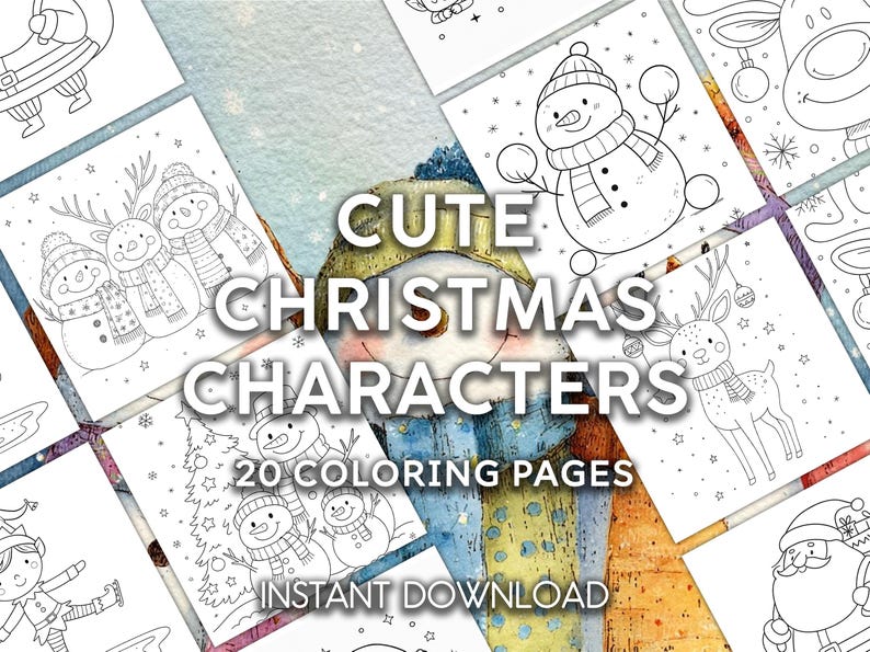 20 Christmas Coloring Pages for Kids | Santa, Snowman, Elf & Reindeer ...