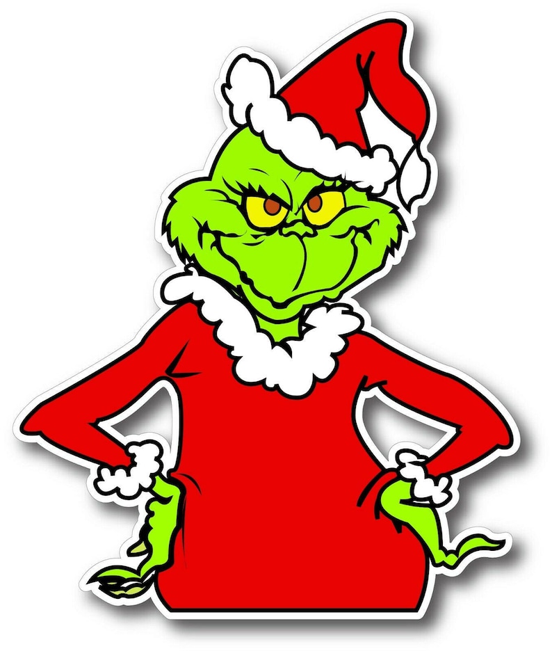 Grinch Stole Christmas Vinyl Sticker Decal for Car, Laptop, Yeti - Etsy