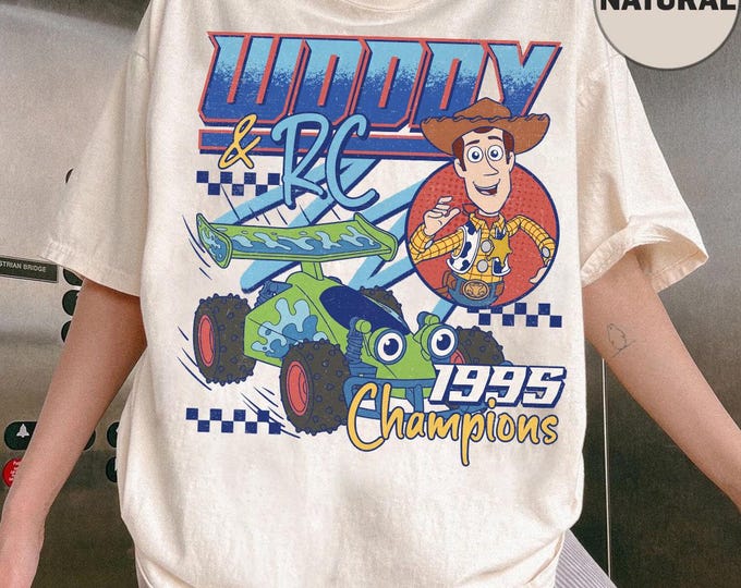 Disney Pixar Toy Story Woody & RC Racing 1995 Champions Shirt, Toy ...