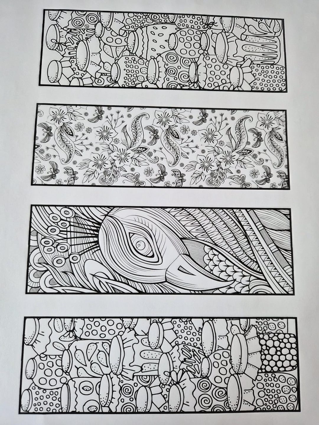 Doodle-marks, Coloring Bookmarks With Fun Doodle Designs. - Etsy