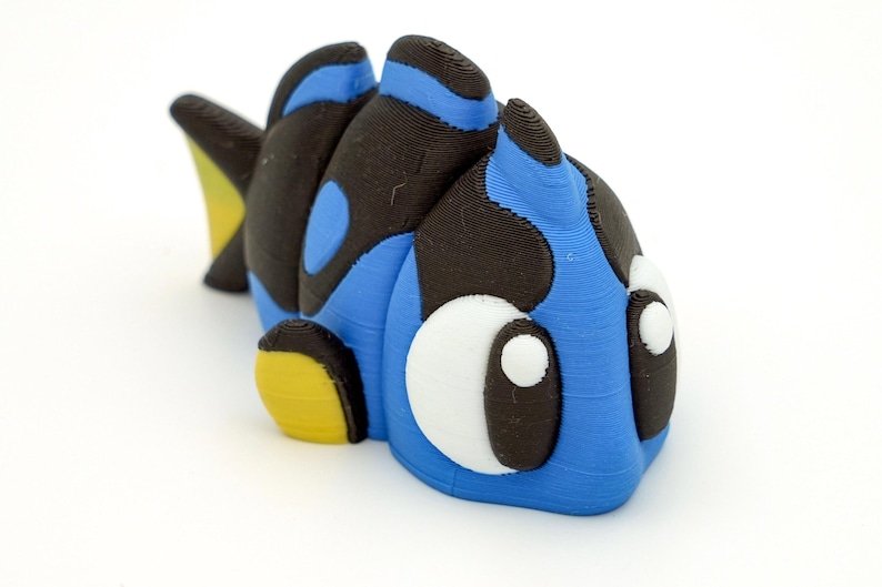 3D Printed Articulated Regal Blue Tang (dory) – Splashy Pals Collection ...