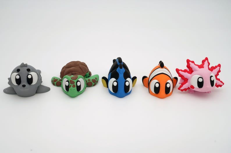 3D Printed Articulated Regal Blue Tang (dory) – Splashy Pals Collection ...