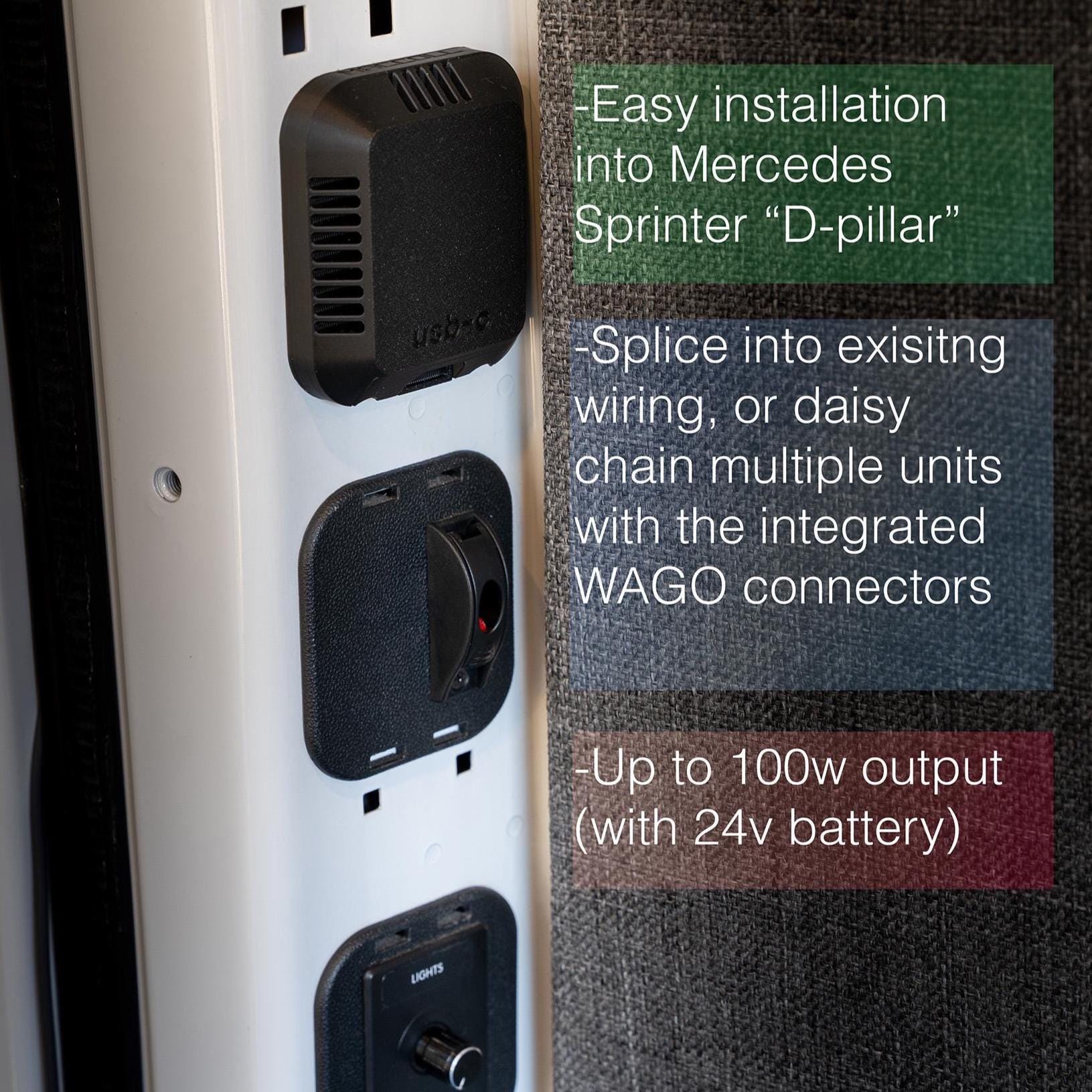 USB Charger for Mercedes Sprinter - up to 100w for Starlink Mini ...