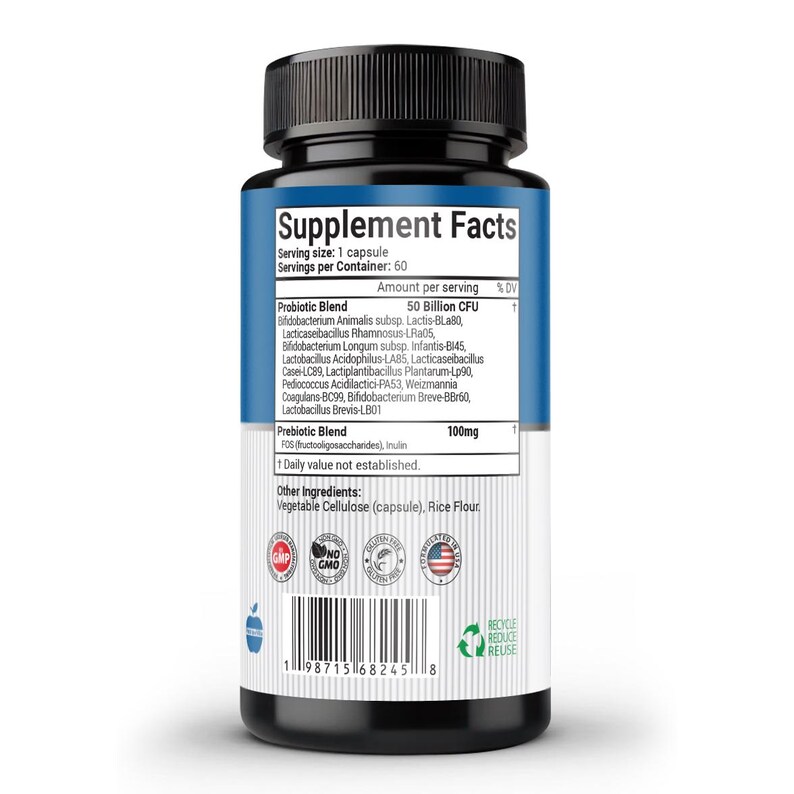 50 Billion CFU Probiotic Capsules: Digestive & Immune Support - Etsy