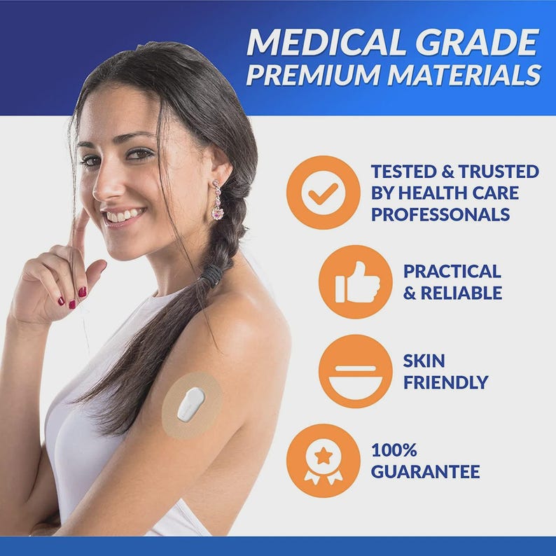 Libre 3 Waterproof Sensor Covers | Pre‑cut CGM Overpatch | Fits Plus ...