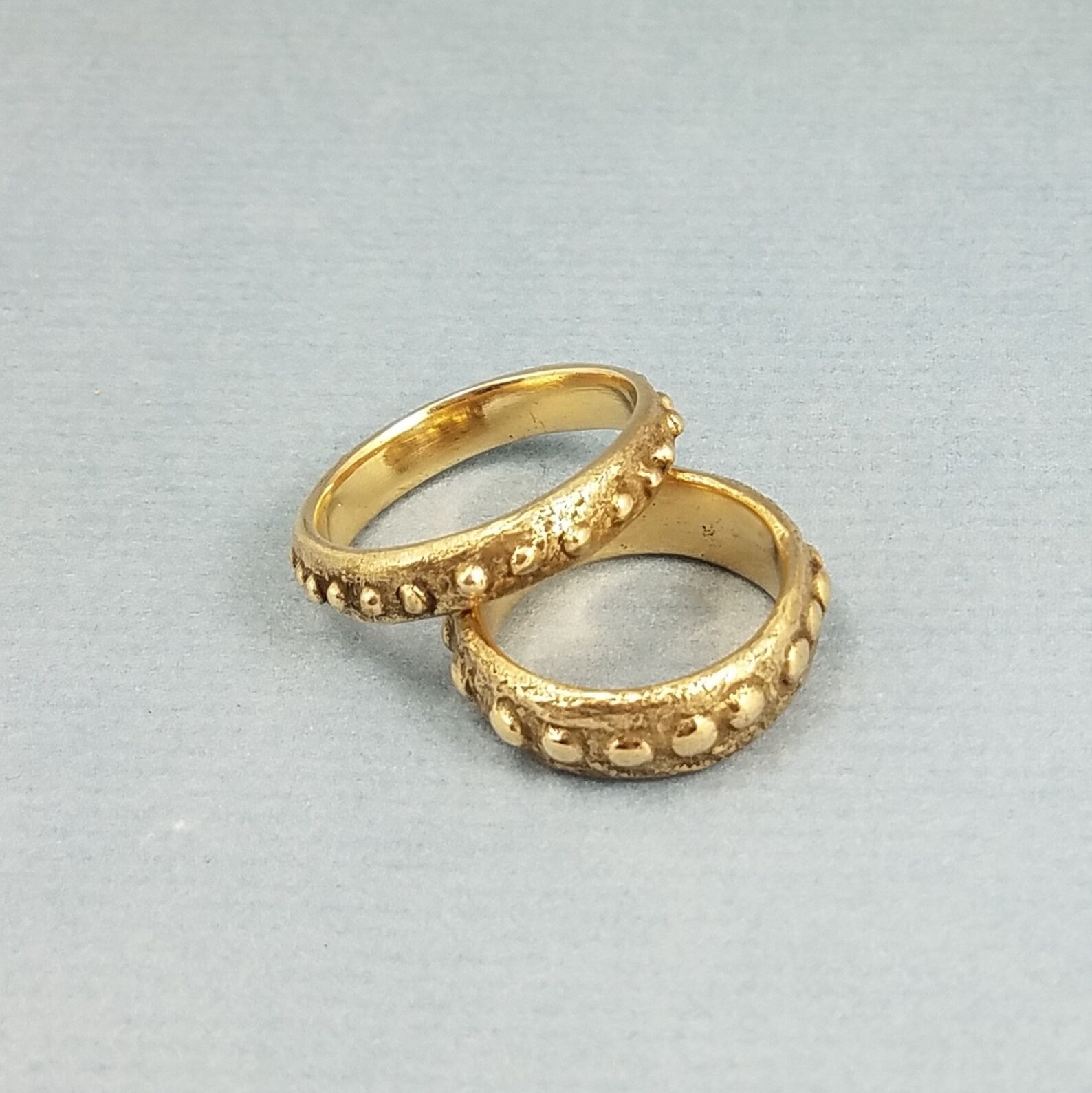 BEADED ROMAN RING 2 Thin Bronze Ring Mens or Womens Bronze - Etsy