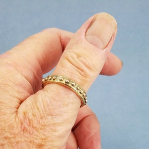 BEADED ROMAN RING #2, Thin Bronze Ring, Mens or Womens Bronze Ring ...