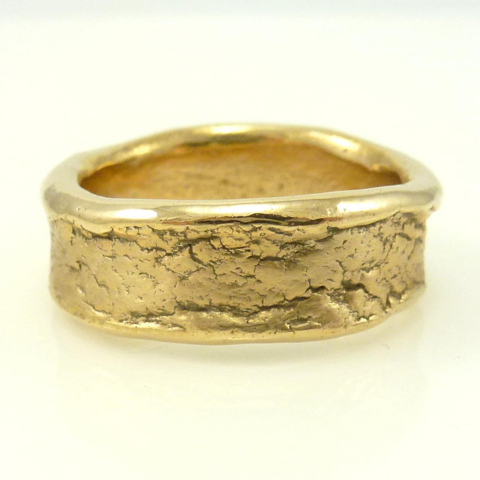 Organic Bronze Ring ARCADIAN Textured Bronze Ring Men's | Etsy