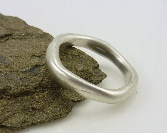 Silver Stacking Ring, Organic Silver Ring, Stacking Ring - Etsy
