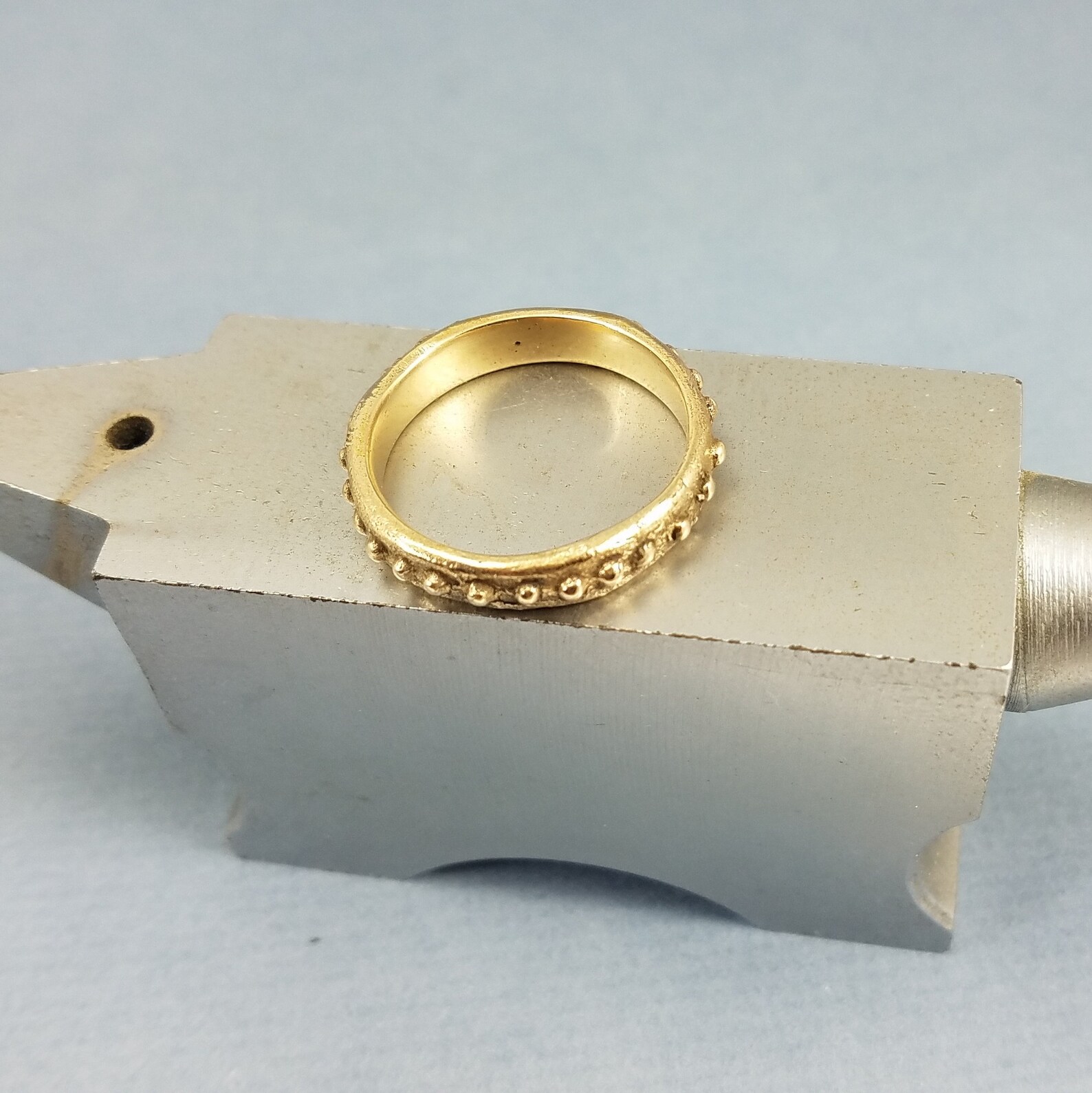 BEADED ROMAN RING 2 Thin Bronze Ring Mens or Womens Bronze - Etsy