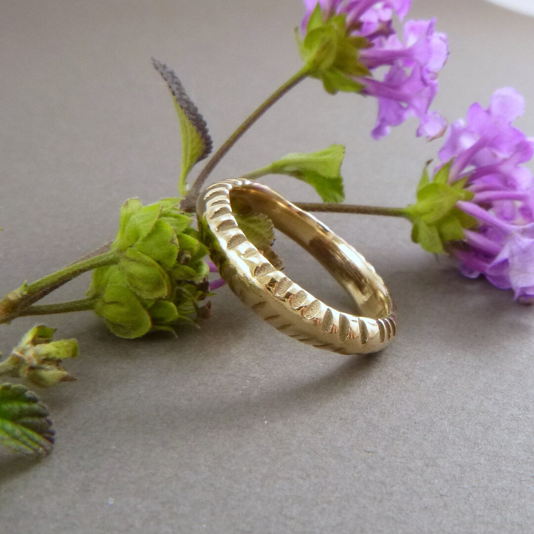 Carved Bronze Stacking Ring: Rustic Roman Style Jewelry - Etsy