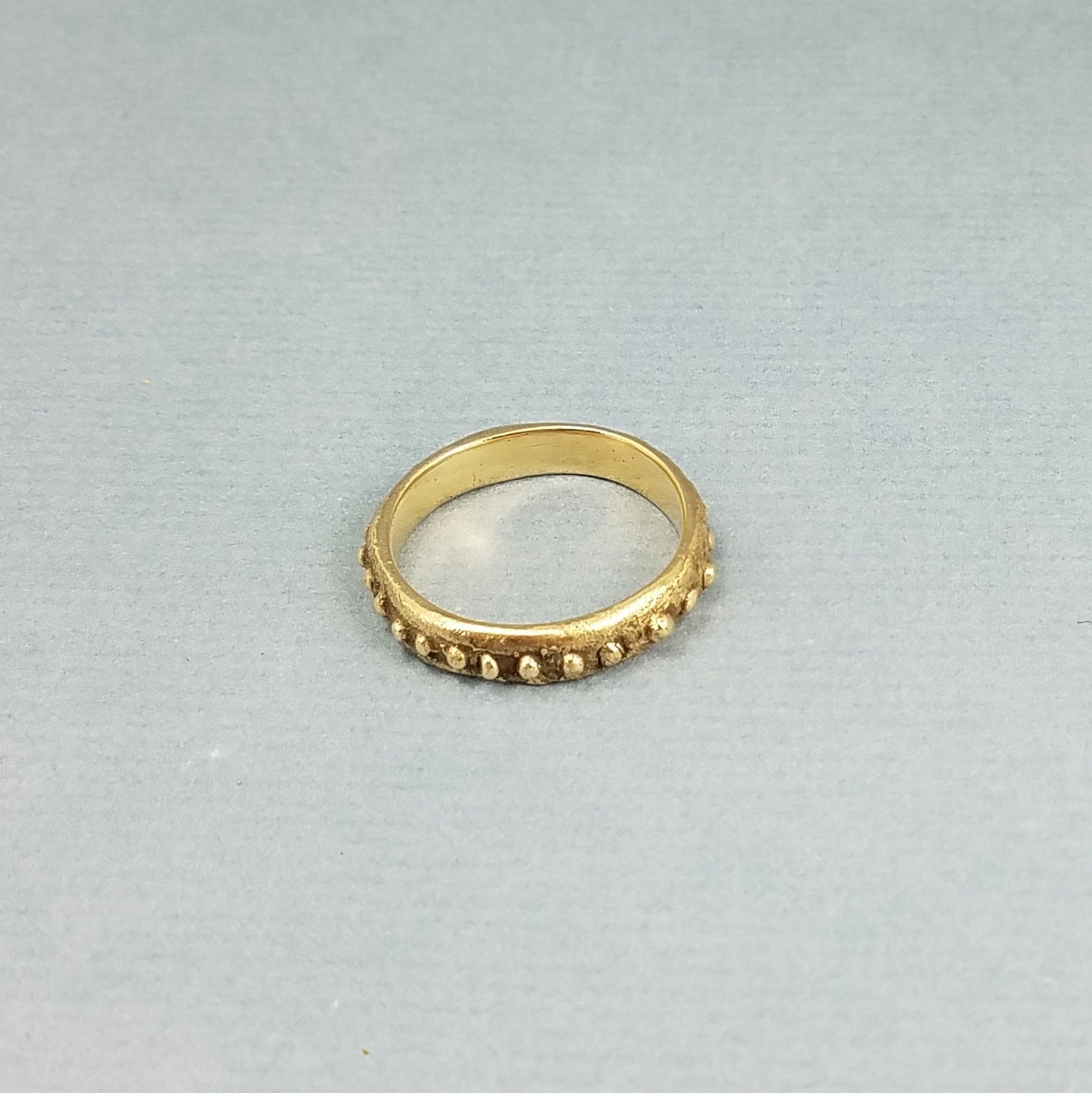 BEADED ROMAN RING 2 Thin Bronze Ring Mens or Womens Bronze - Etsy