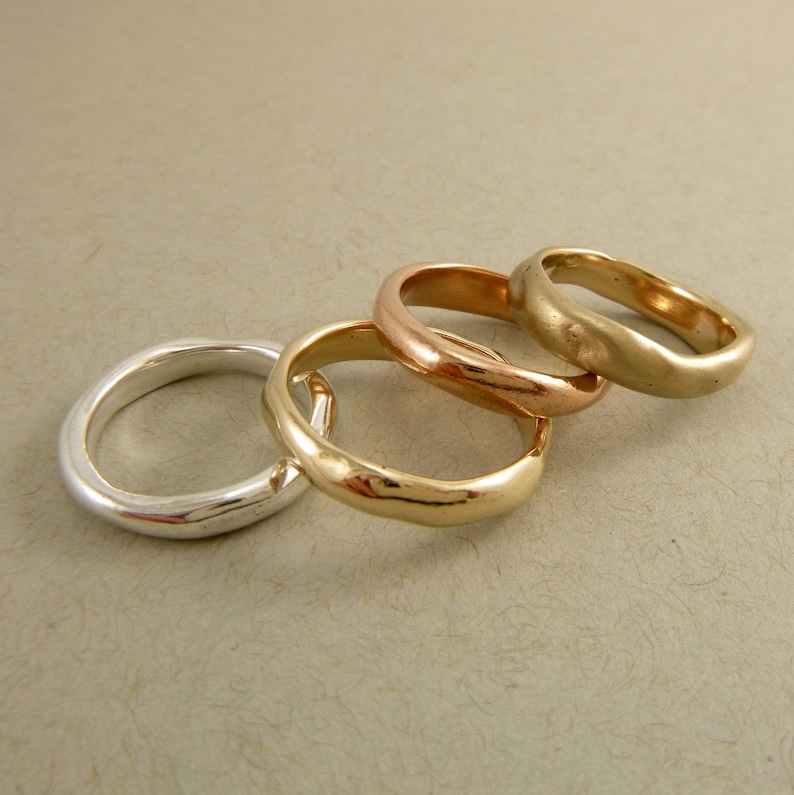 Organic Bronze Ring Organic Bronze Stackable Ring Bronze - Etsy