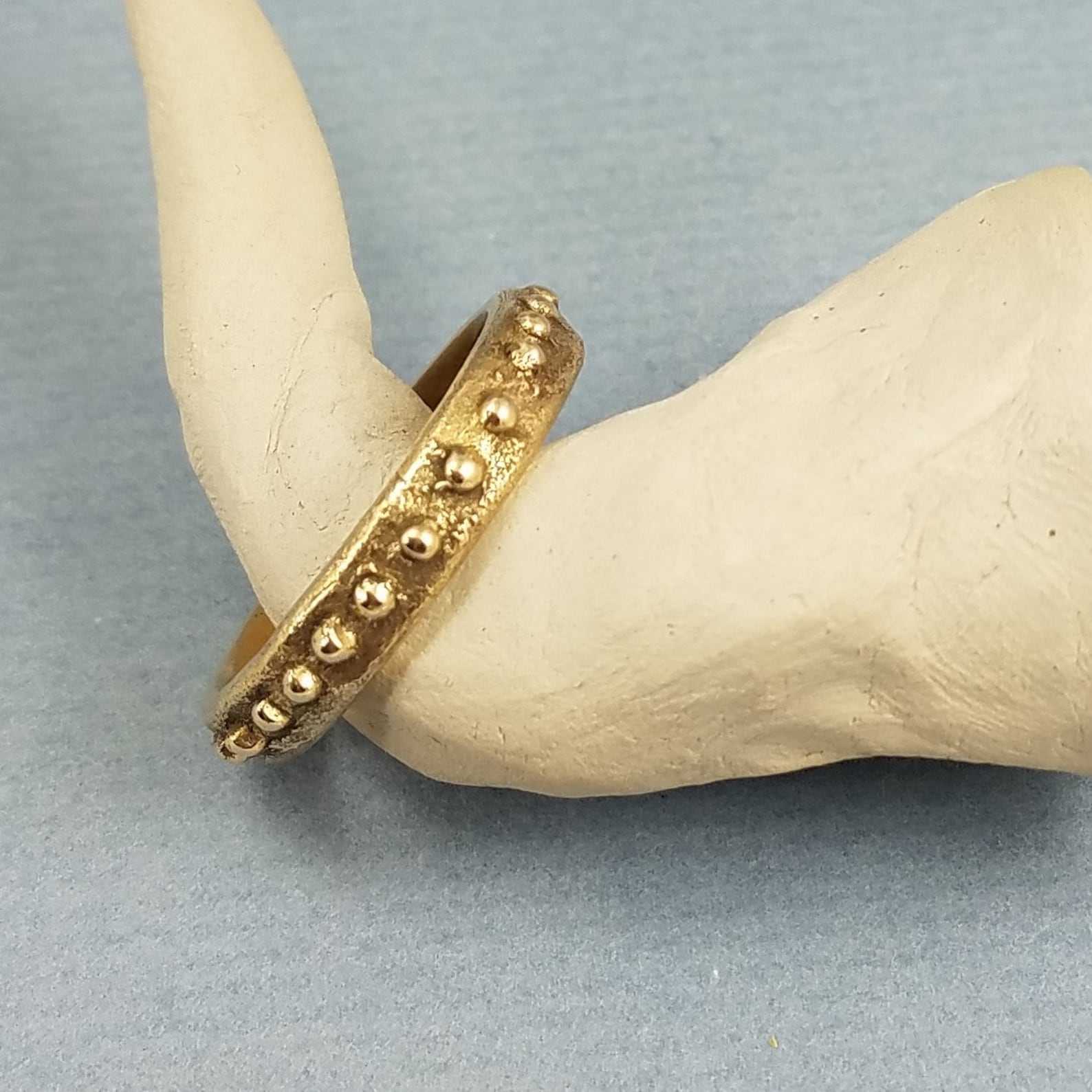 BEADED ROMAN RING 2 Thin Bronze Ring Mens or Womens Bronze - Etsy