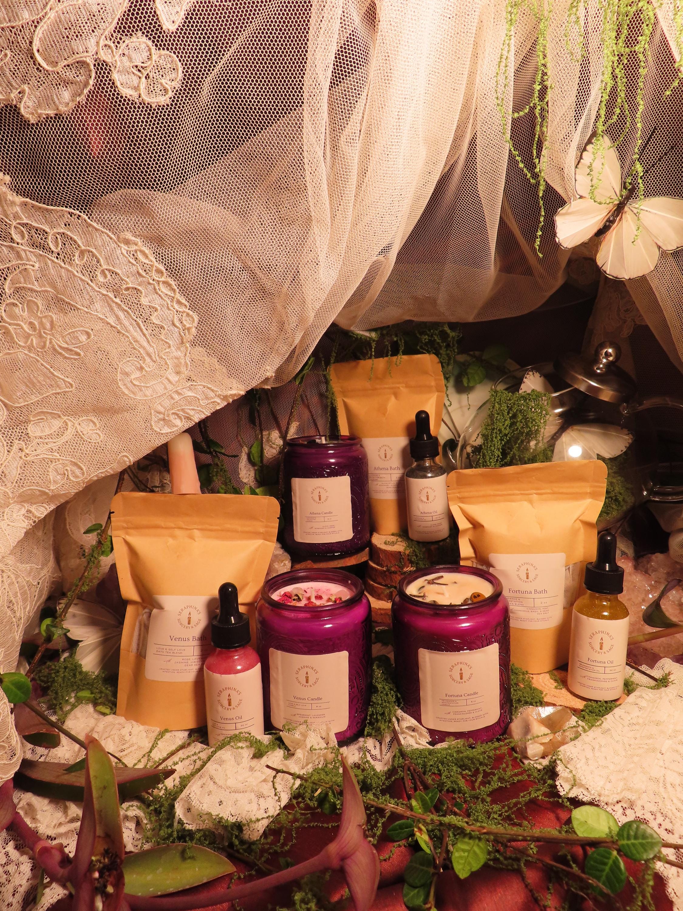GODDESS Ritual Oil Set: Love, Protection, Abundance - Handcrafted ...
