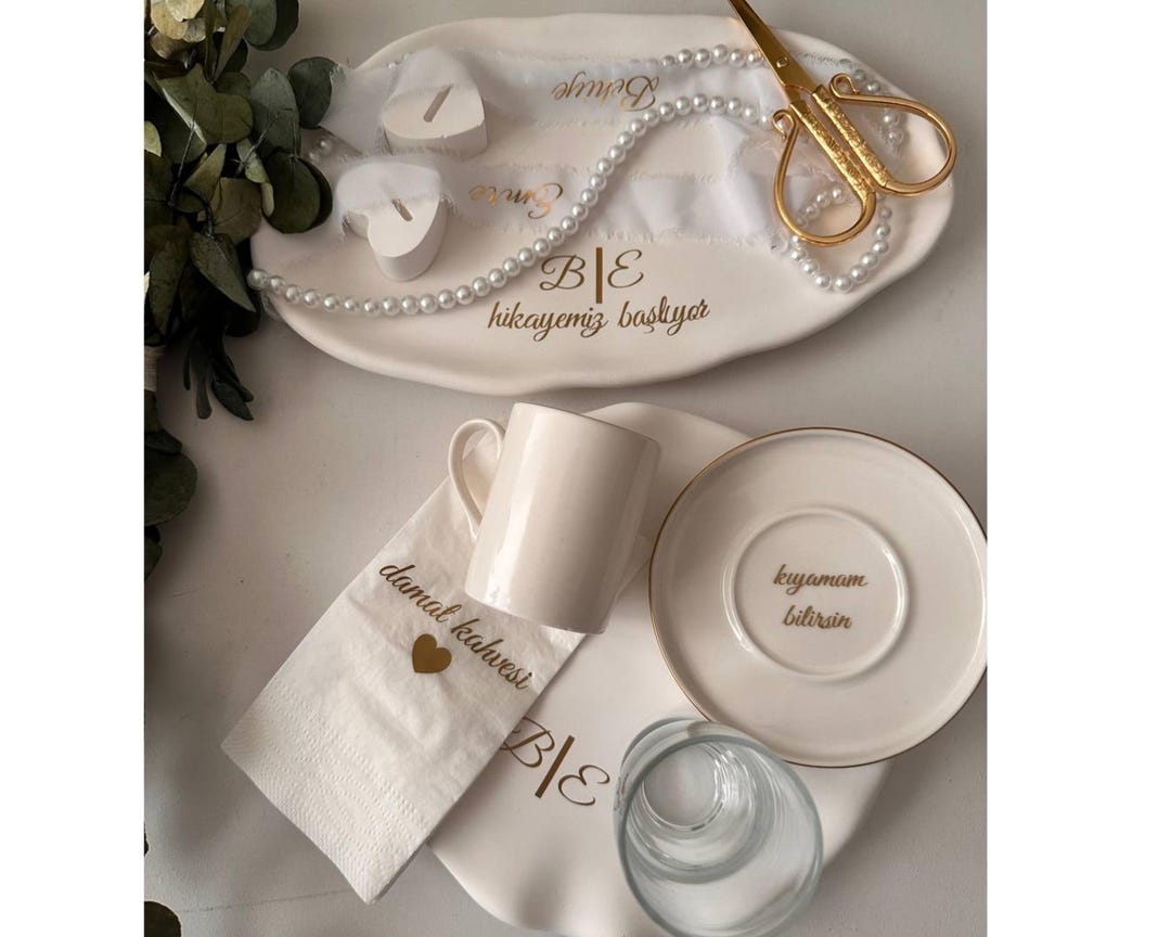 Groom Coffee Set, Promise Ceremony Tray, Pre-engagement Gift, - Etsy