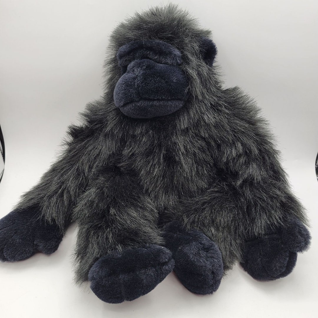 Vintage Cidco Silverback Gorilla Plush 16 Realistic Stuffed Animal Soft ...