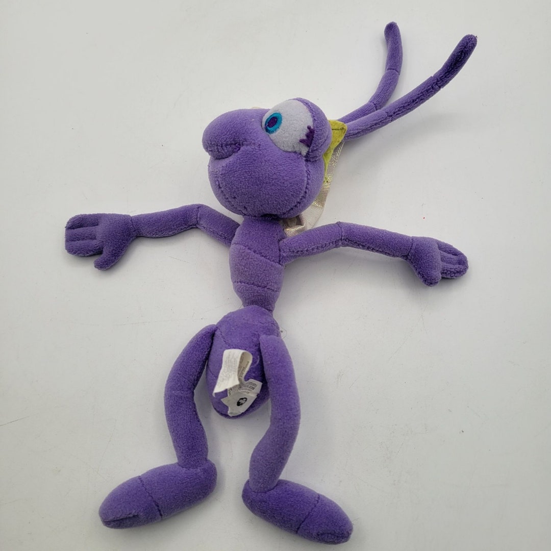Vintage Disney A Bug's Life PRINCESS ATTA 8 Plush Purple Ant Beanie ...