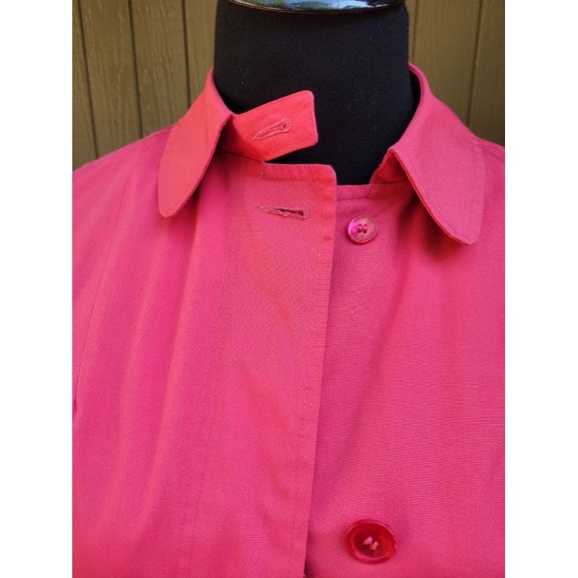 VINTAGE 1960's Mod SMUG Trench Coat Coral Peach Pink Large - munimoro ...