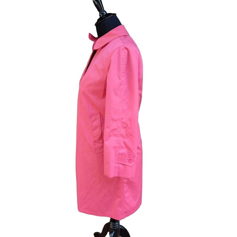 VINTAGE 1960's Mod SMUG Trench Coat Coral Peach Pink Large - munimoro ...