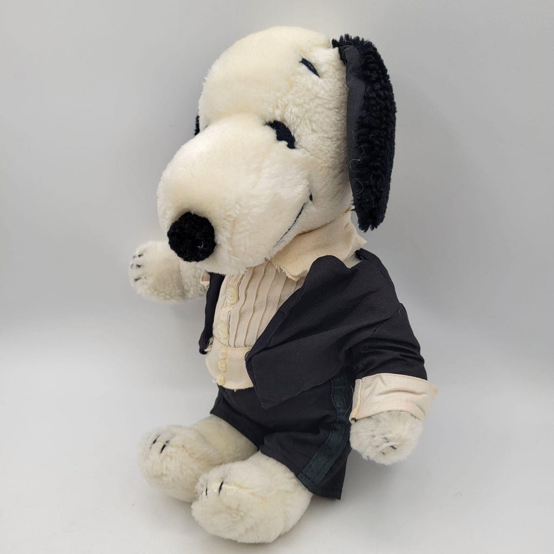 Vintage 1968 UFS Peanuts Snoopy Wearing Tuxedo Plush Stuffed Animal ...