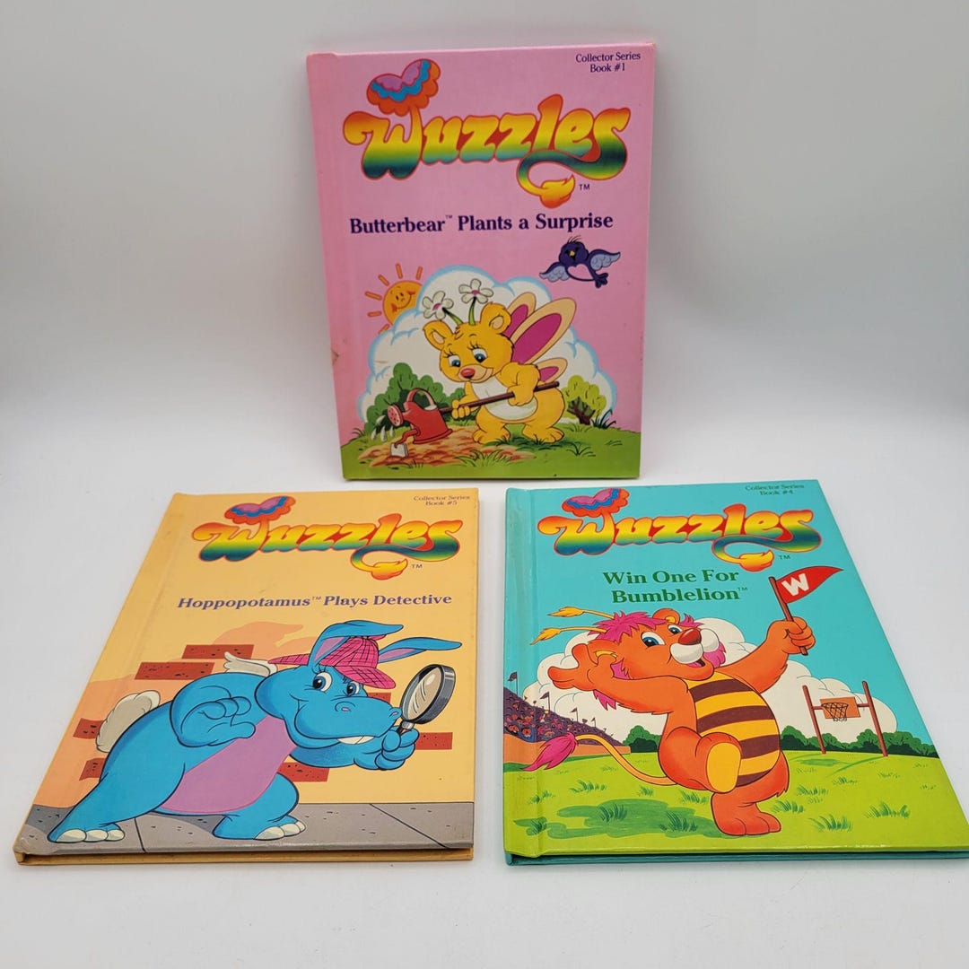 Vintage 1984 Hasbro THE WUZZLES Hardcover Book Lot of 3 Children's ...