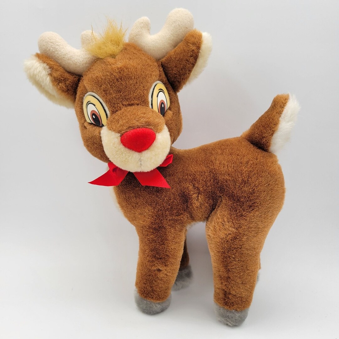 Vintage Applause Rudolph the Red Nosed Reindeer Plush Standing Stuffed ...