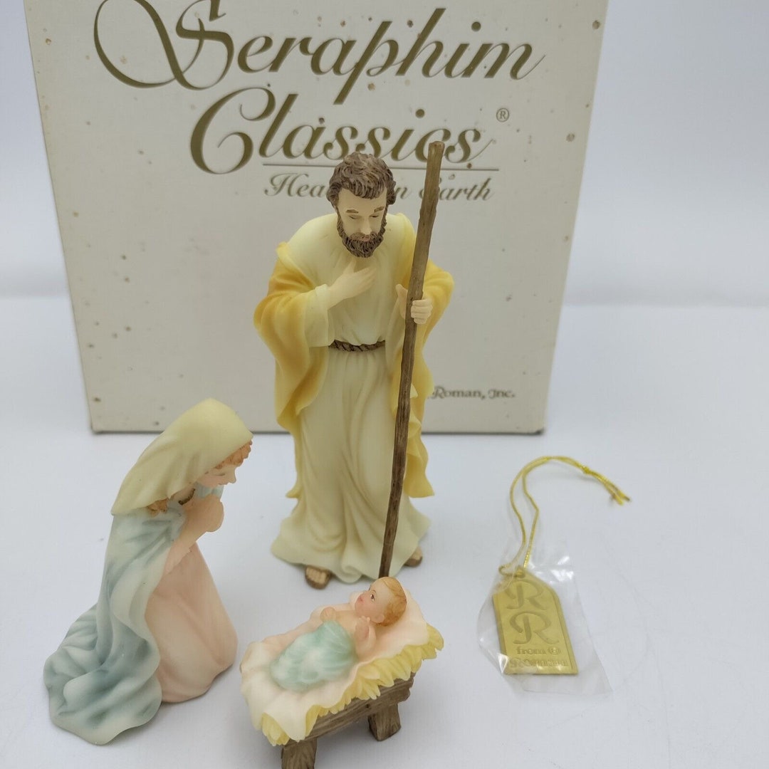 Seraphim Classics Nativity Set HOLY FAMILY Mary Joseph Baby Jesus 4 ...