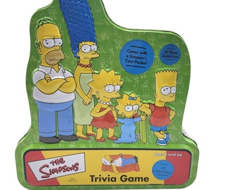 Vintage 2001 the Simpsons Trivia Game Cardinal Industries Metal Tin ...