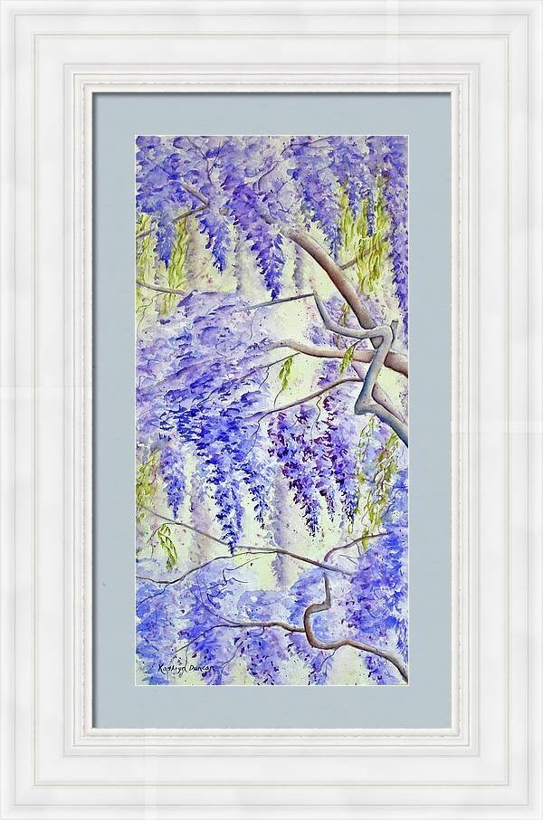 Flowering Wisteria Tree Original Watercolor Painting Large - Etsy