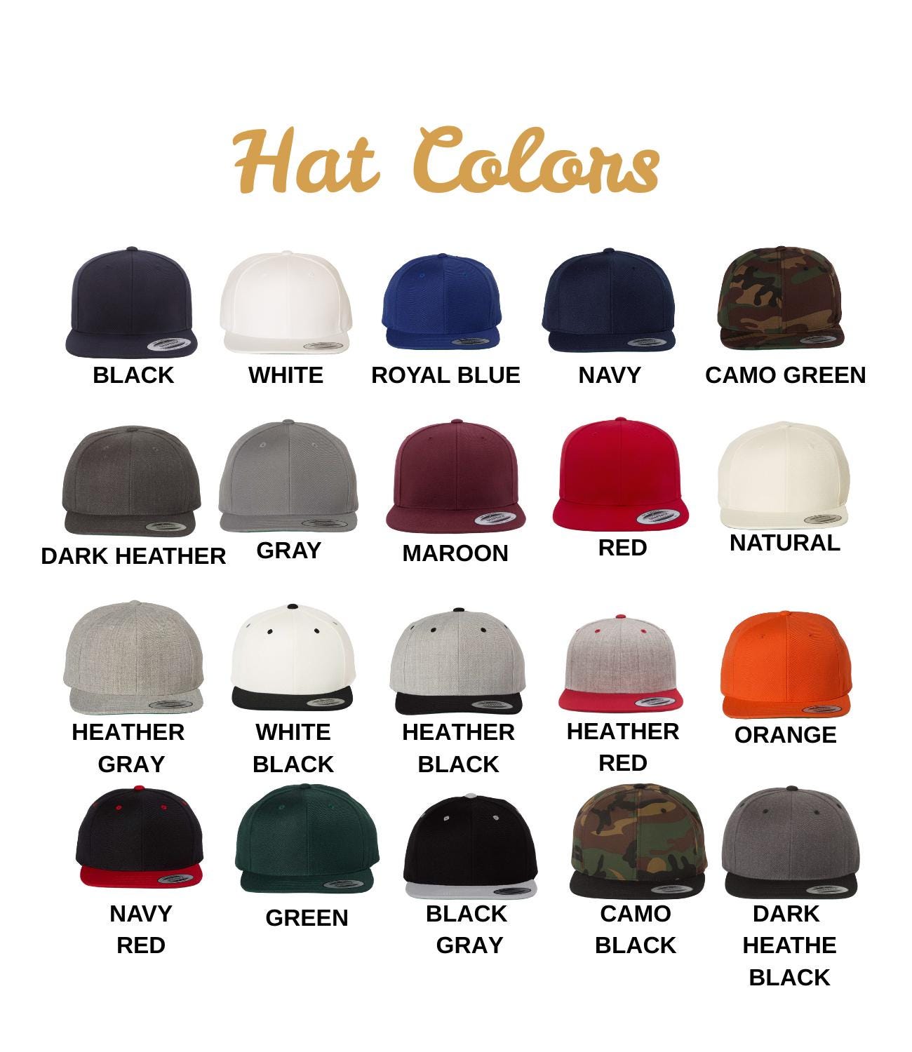 Custom Embroidered 3D Puff My Logo Snapback Hat / Personalized Logo ...