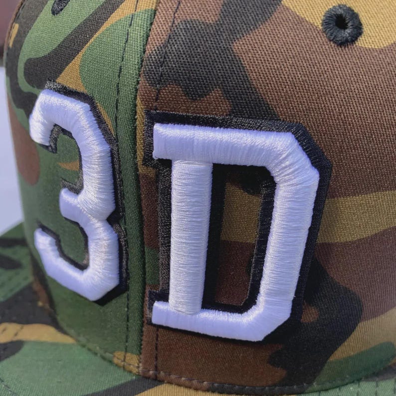 Custom Embroidered 3D Puff My Logo Snapback Hat / Personalized Logo ...