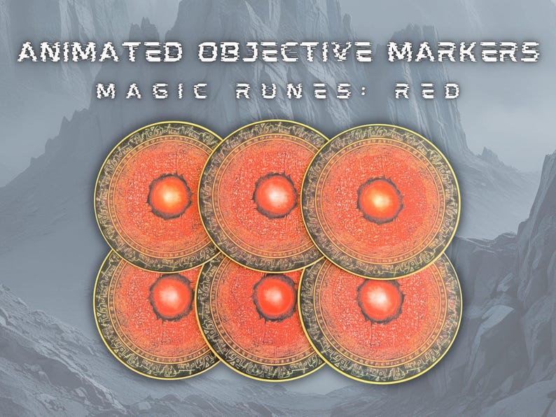 Animated Objective Markers - Magic Runes: Red - Etsy