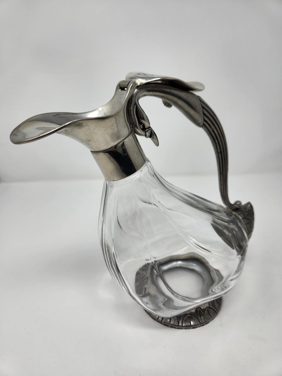 Vintage French Duck Decanter ~ Hand Made ~ Signed by Artist ~ Pewter ...