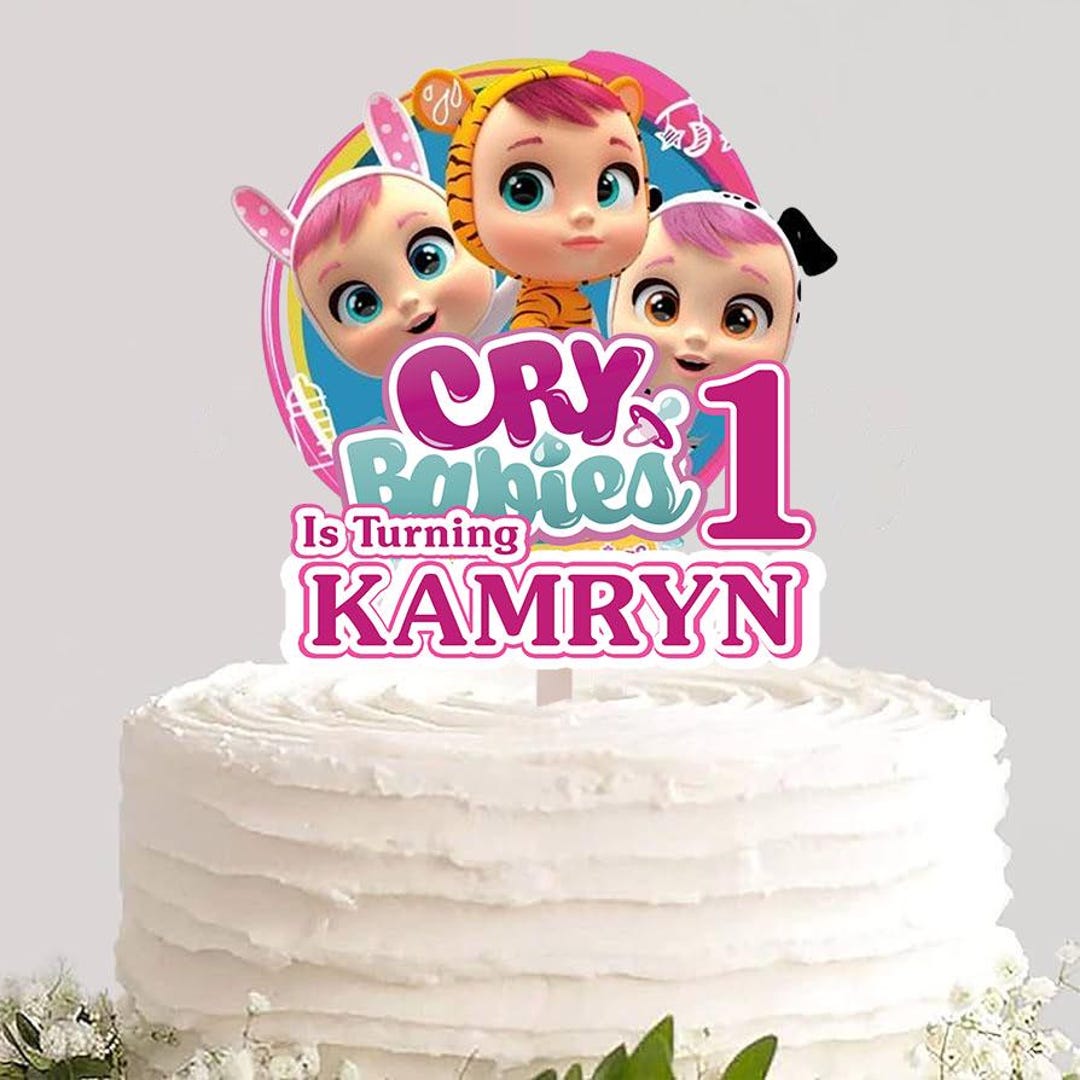 Cry Babies Birthday Cake Topper | Custom Name, Printable (digital ...