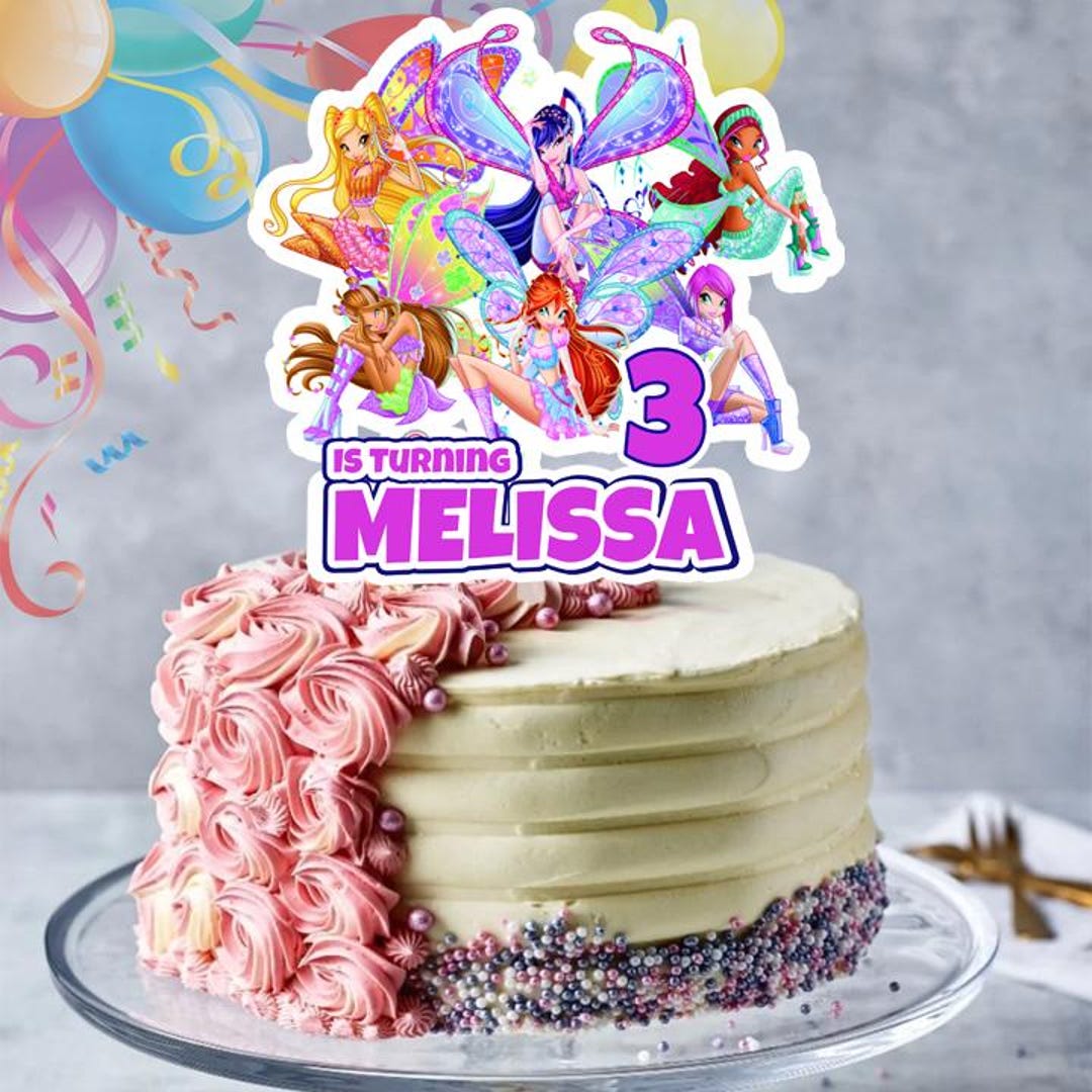 Printable Winx Club Cake Topper | Custom Name Printable (digital ...
