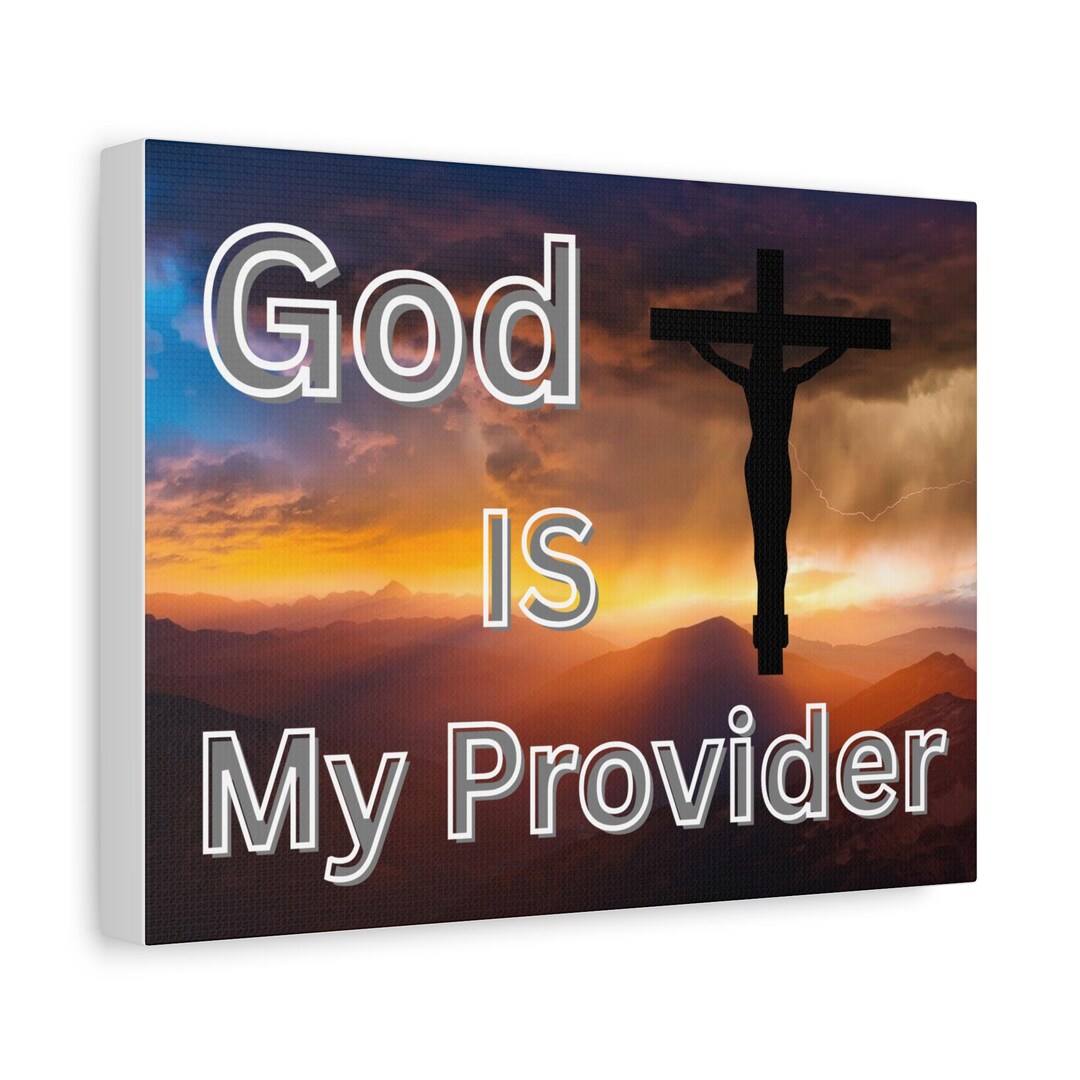 God is My Provider Canvas, Religious Home Decor - Etsy