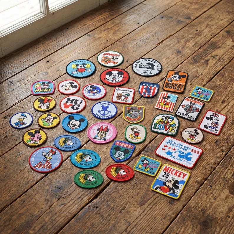 Cute Disney Mickey Cartoon Patches Embroidery, Mickey and Friend Patch ...