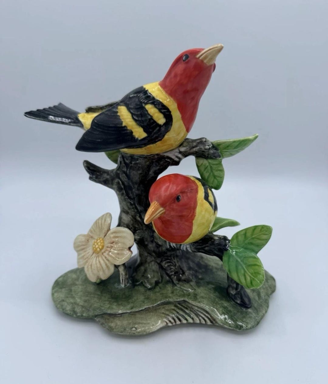 Very Rare, Antique Stangl Pottery #3750 Double Western Tanager Ceramic ...