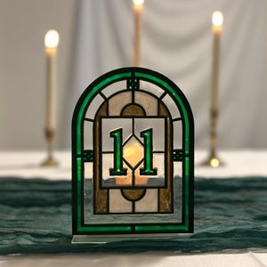 Stained Glass Arch Table Numbers 1-32 STL - DIY Wedding Decor (digital ...