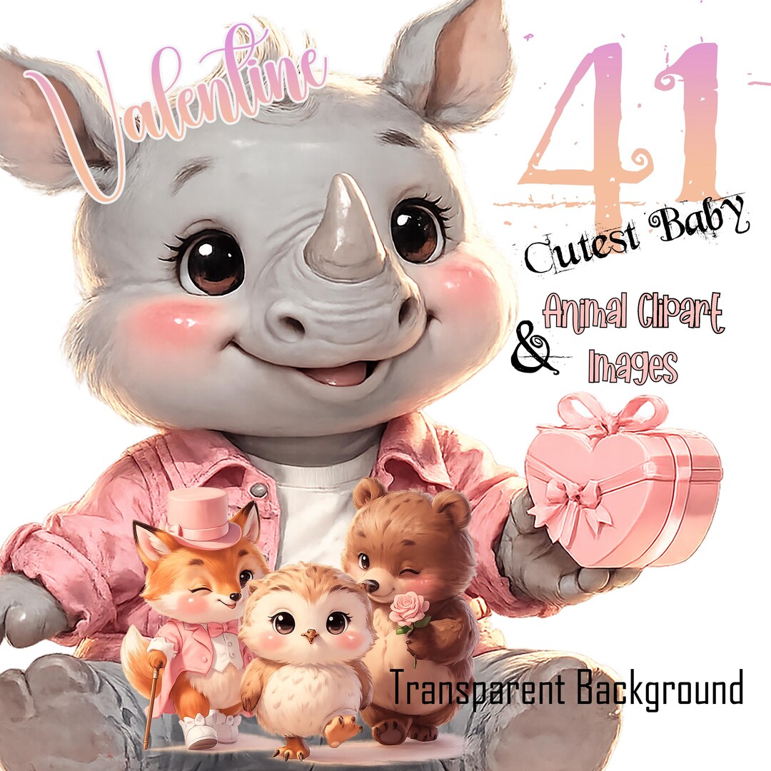 Baby Animal Clipart Bundle – Nursery PNG Graphics (digital Download - Etsy