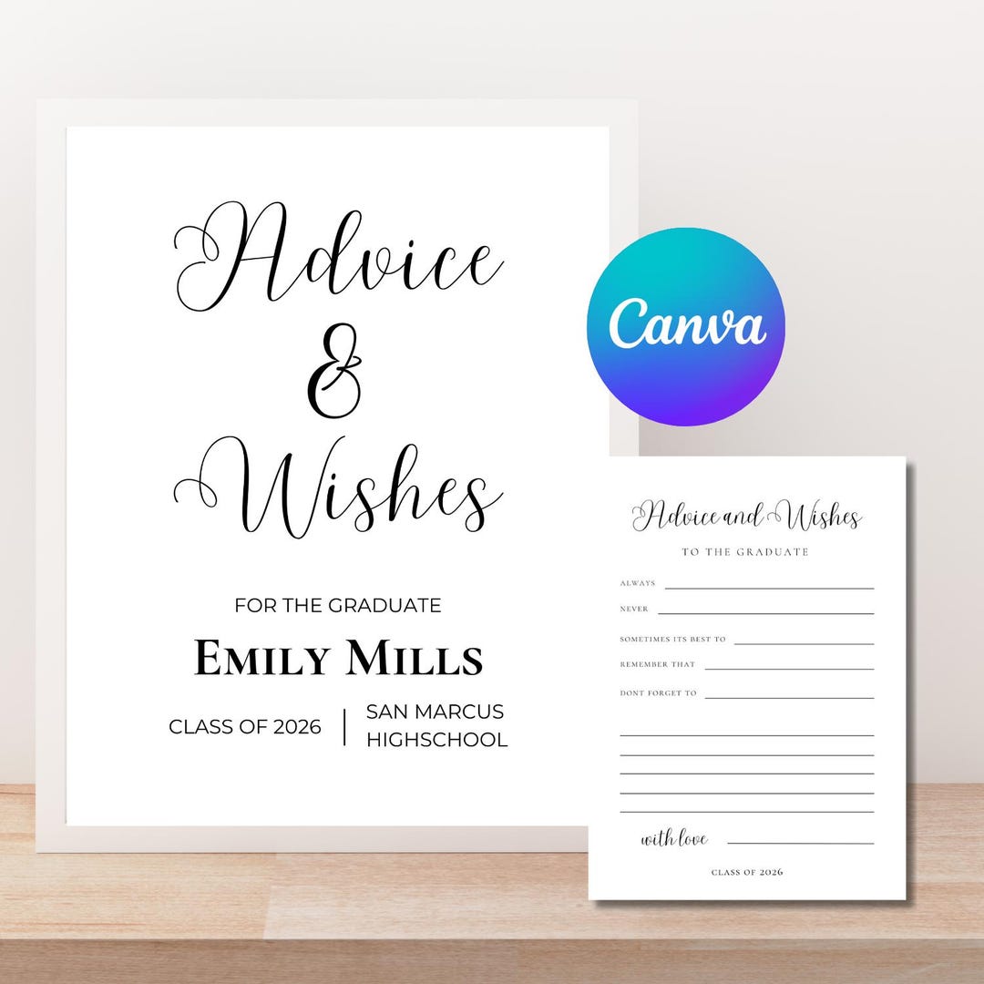 Advice & Wishes for the Graduate, Printable Graduation Advice Cards ...
