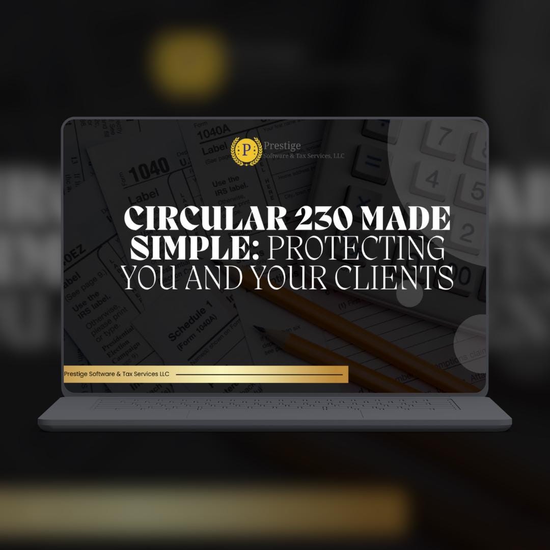 Circular 230 Made Simple - Protecting You and Your Clients - Etsy