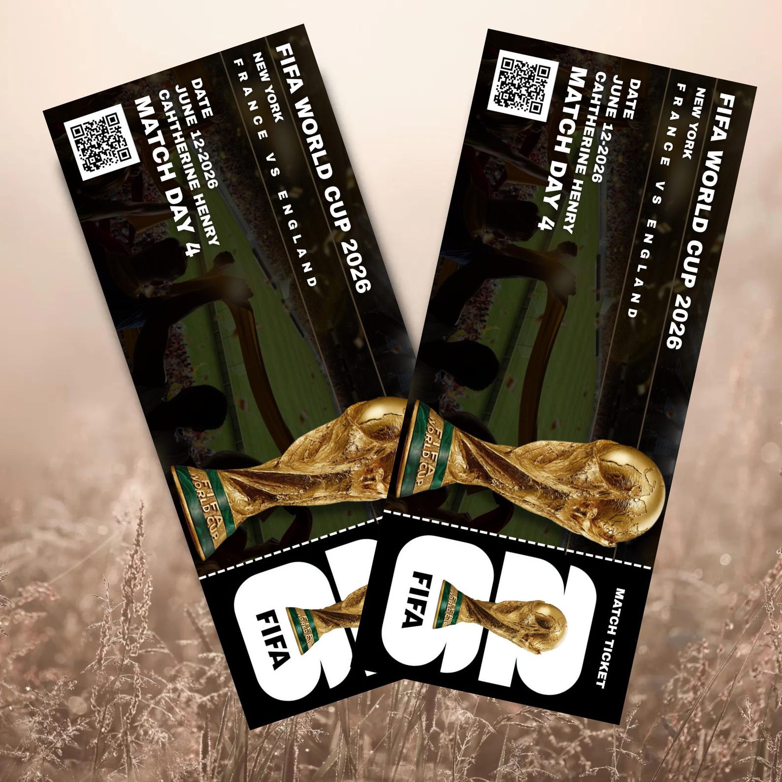Instant Download Customizable World Cup 2026 Ticket Template, Edit in ...